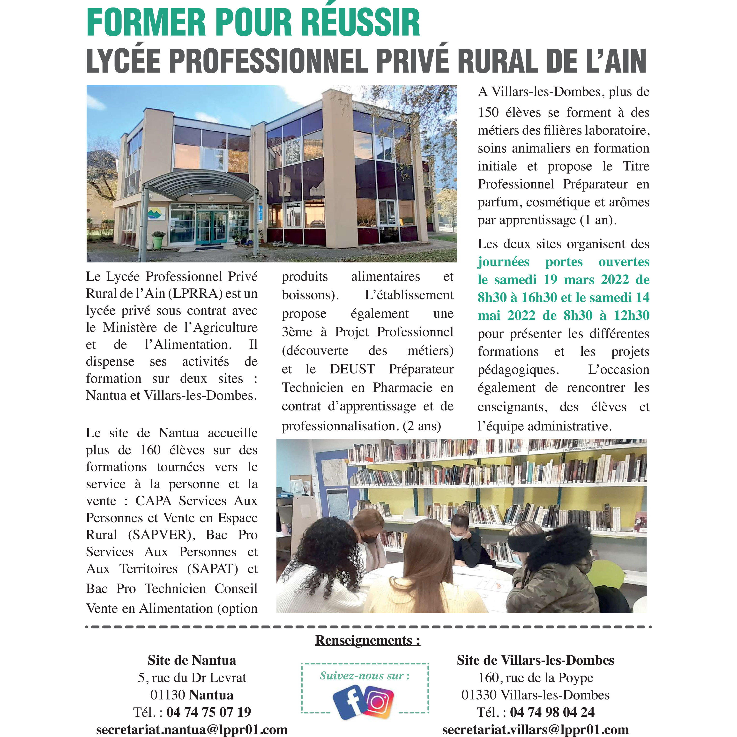 Former pour réussir - LPPRA